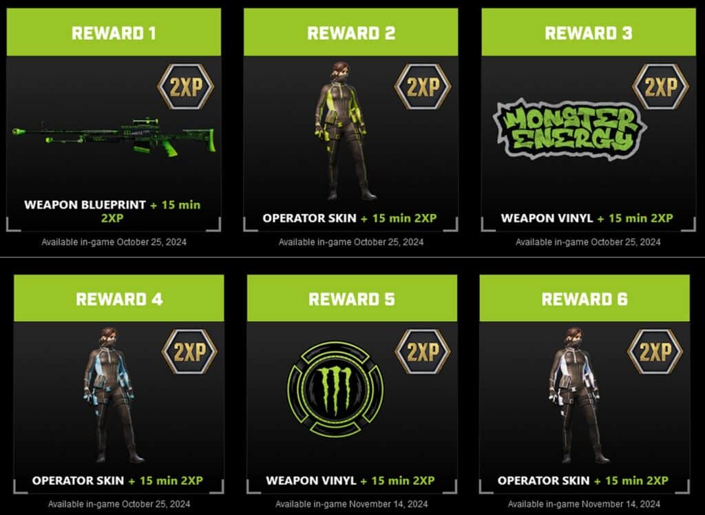 CoD Black Ops 6: Todas las recompensas de Monster Energy y cómo ...